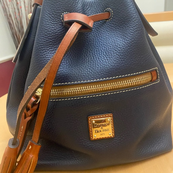 Dooney & Bourke | Bags | Dooney And Bourke Pebble Grain Drawstring ...
